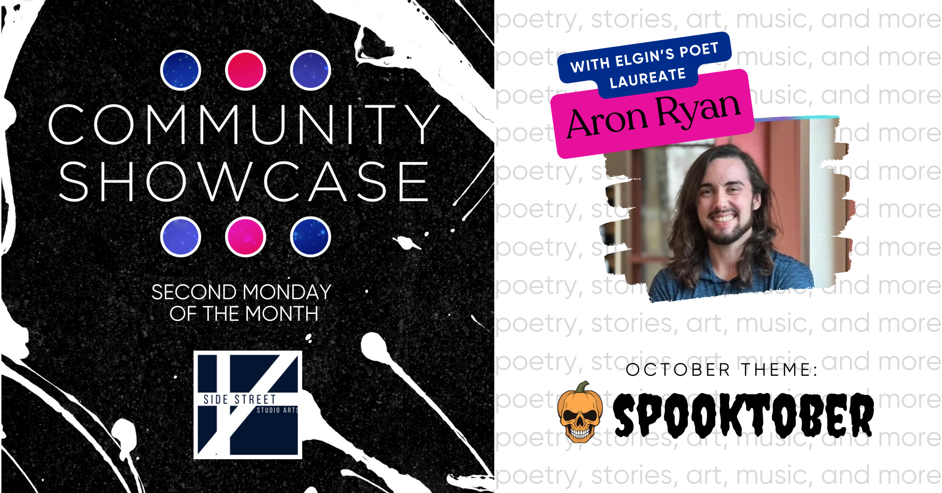 Community Showcase with Poet Laureate, Aron Ryan | Side Street