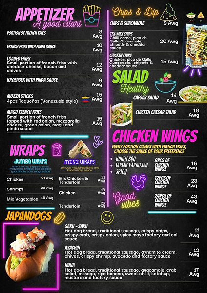 Menu photo | Sushifactoryaruba