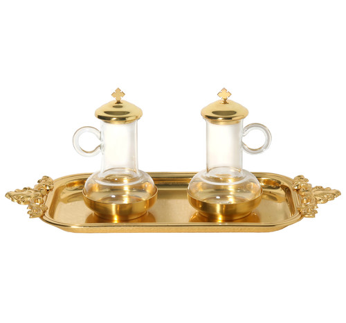 Cruets Set Tray Oval | Avila Catholic Shop
