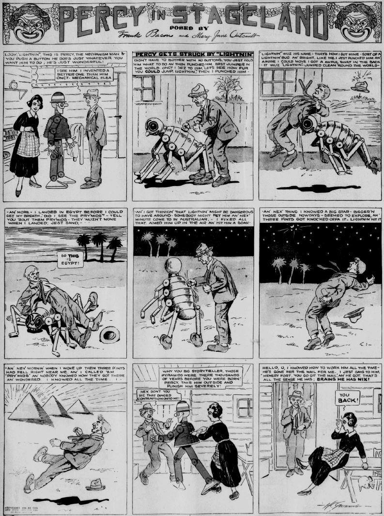 PERCY: COMICS' FIRST ROBOT | flying-cars