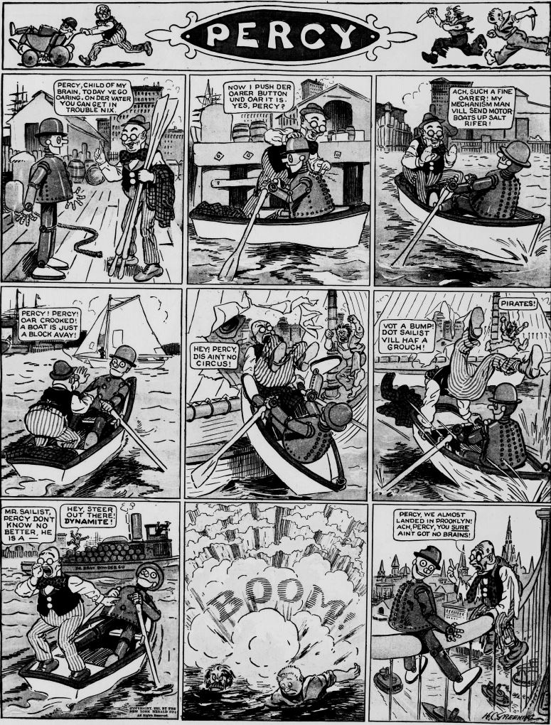 PERCY: COMICS' FIRST ROBOT | flying-cars