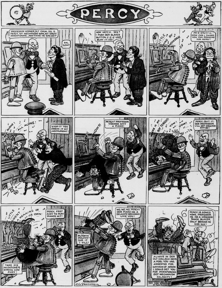 PERCY: COMICS' FIRST ROBOT | flying-cars