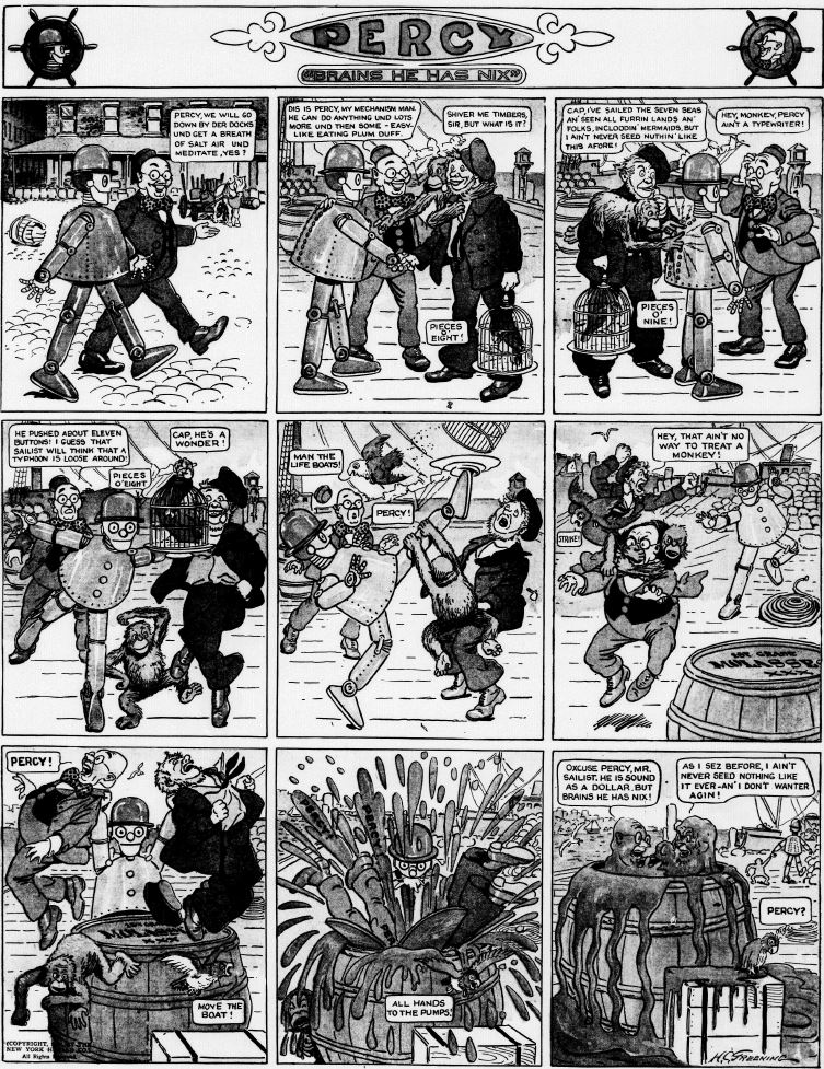 PERCY: COMICS' FIRST ROBOT | flying-cars