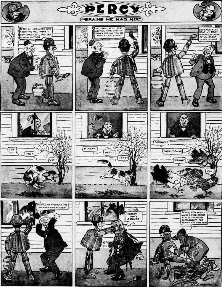 PERCY: COMICS' FIRST ROBOT | flying-cars