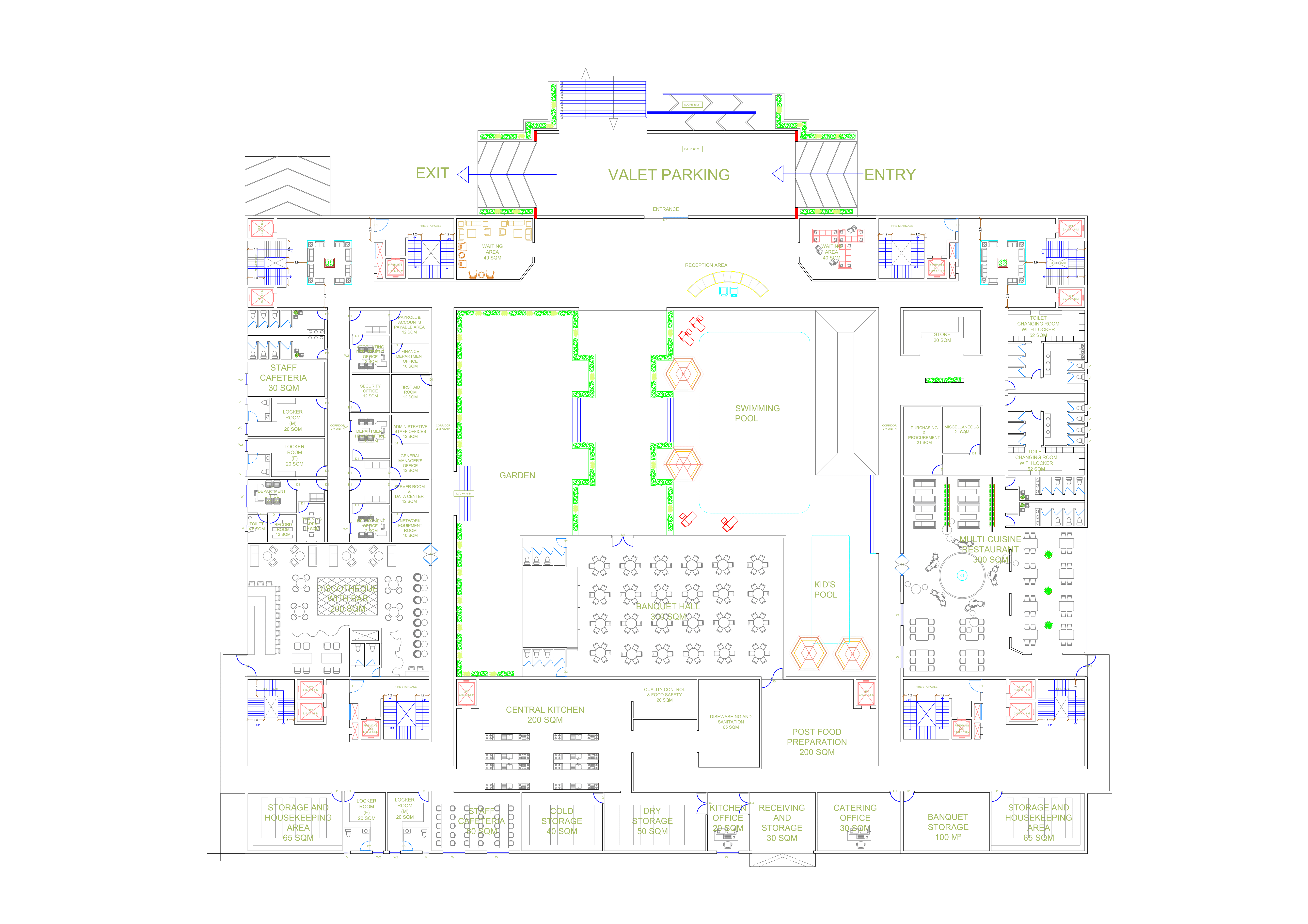 3-Star Hotel Masterplan | ArchiVinci | 64829