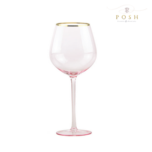 Stella Glassware Collection - Wine Glass in Blush | posheventsandrentals
