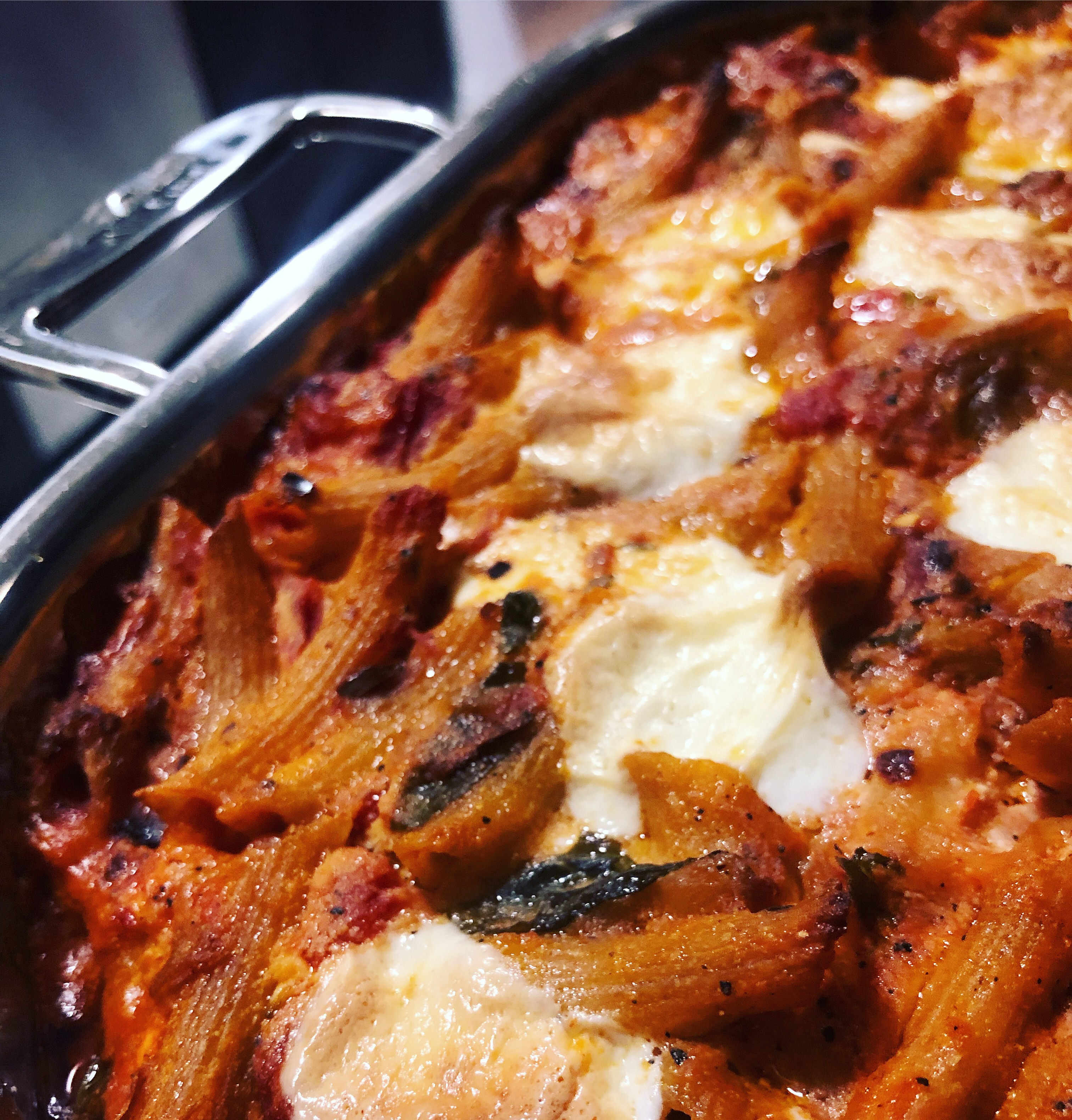 Baked Pasta Alla Norma with Mozzarella Bombs - Mom Uptown