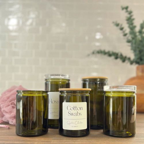 Vintage Green Bathroom Storage Jars | Signature Collection | Blush ...