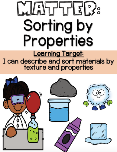 Sorting Matter Exploration Activity | Science Teacher Mom