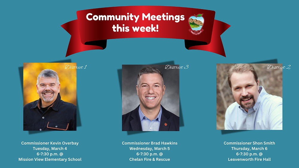 Chelan County Commissioners host community meetings; approve lodging ...