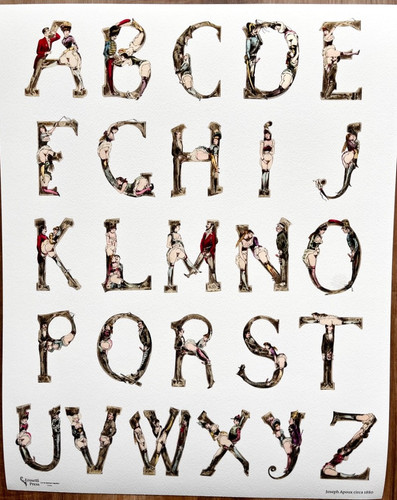 Museum Quality Poster Vintage Erotic Alphabet By Joseph Apoux Erosetti Press