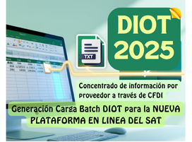 CARGA BATCH DIOT 2025 EN EXCEL para el nuevo aplicativo en LINEA del ...