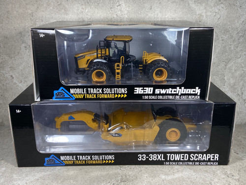 1/50 Mobile Track Solutions 3630 Switchback Tractor w/ 33-38XL Scraper ...