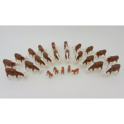 Ertl Hereford Cattle 20 Bulls 5 Calves | FarmToys4You