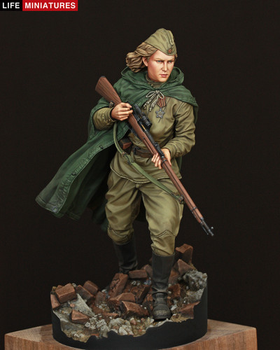 WW2 RED ARMY FEMALE SNIPER (1/16 scale) | life-miniatures