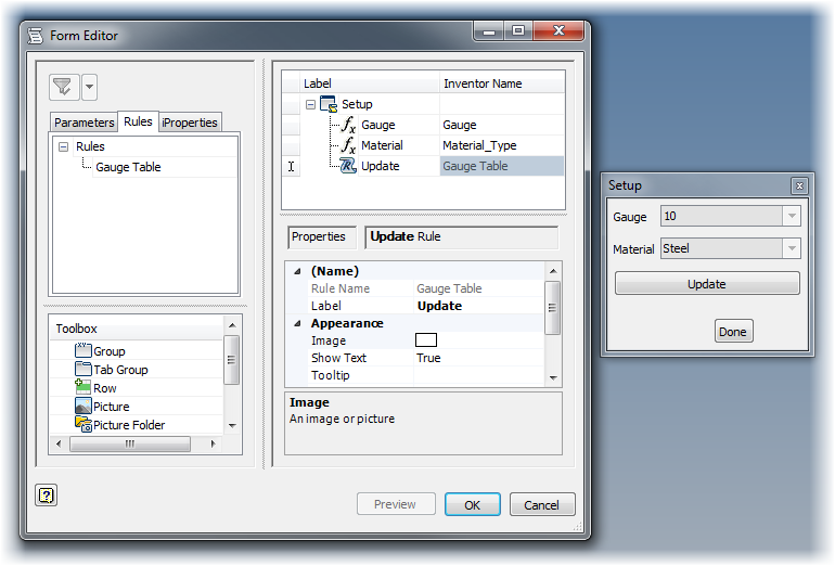 How to create an Inventor Sheet Metal template with a Material Gauge Table.
