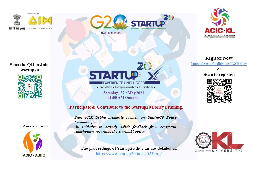 G20 Startup 20X Sabha – Startup Policy Communique