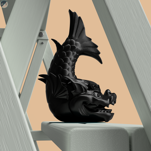 Japanese Shachi Figurine (Black) | Rio & Kay