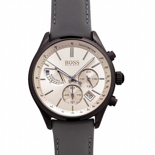Armen Watches | Hugo Boss Grand Prix Quartz Men's Watch - Grey and Beige