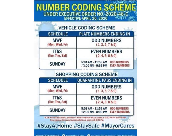 Vehicle number coding in Lapu-Lapu, not in Metro Manila