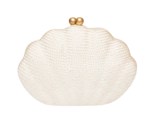 RAFE Katie Scallop Shell Clutch in Ivory | 27 Dresses & Co