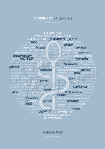 Affiche serment Hippocrate | IDEOprim