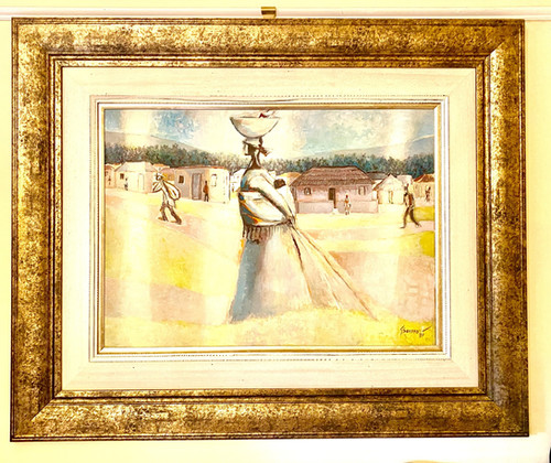 Mother and Child by Gerard Sekoto (1971) 38” x 47”. | The Gallery