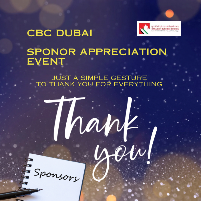 CBC Dubai Sponsors’ Recognition Reception: Sponsor's Only Private Event ...