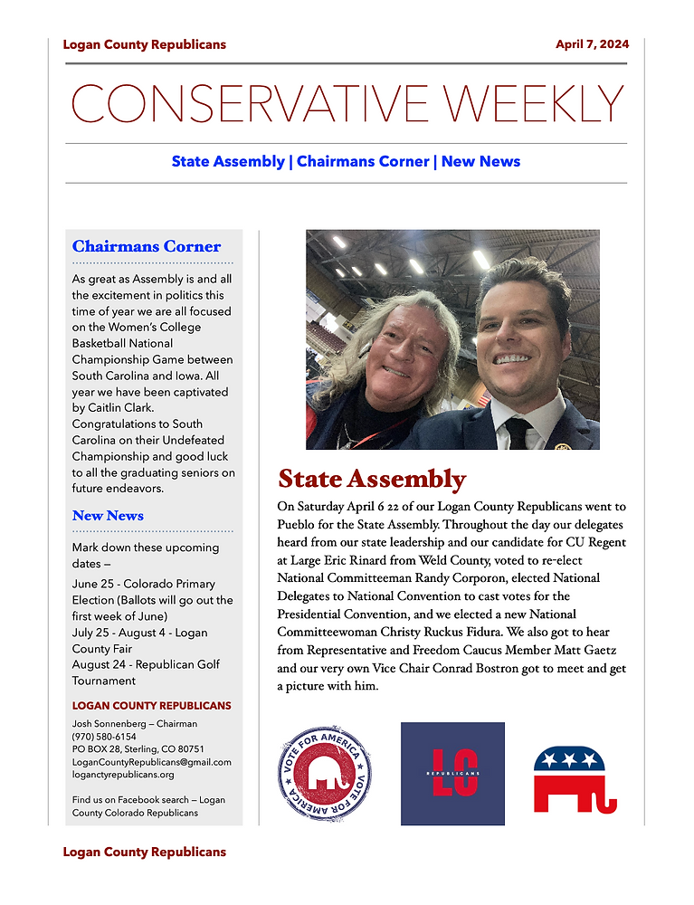 Your wait is over because here it is your weekly dose of Conservative News!
