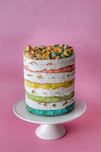 Trix Cereal Crunch Cake | Theflourgirl