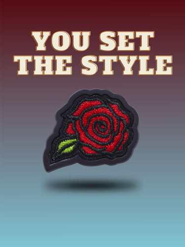 Jibbitz™ Rose Varsity Patch Jibbitz™ Rose Varsity Patch Jibbitz™ Rose ...