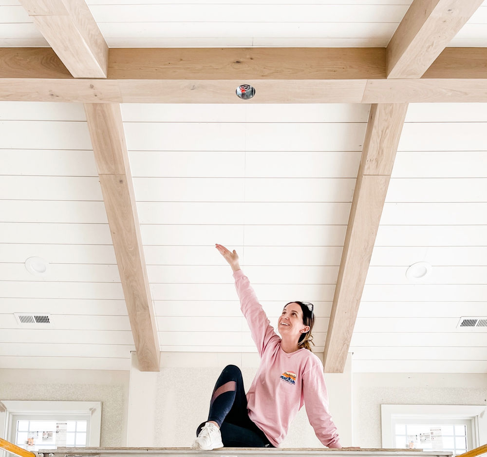 DIY Faux Ceiling Beams
