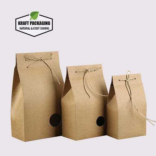 Brown Kraft Paper Gift Boxes Tea Packaging with Rope Closure | Kraft ...