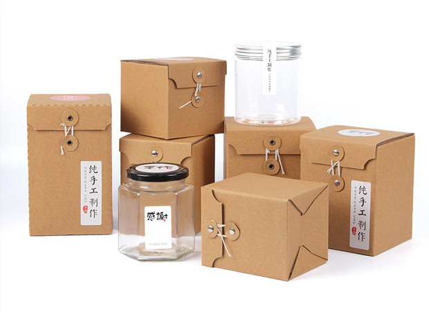 Kraft Paper Glass Jam Jar Honey Jar Storage Gift Boxes | Kraft ...