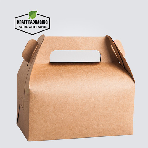 Brown Kraft Gable Boxes For Baking Food Gift Packaging Wholesale