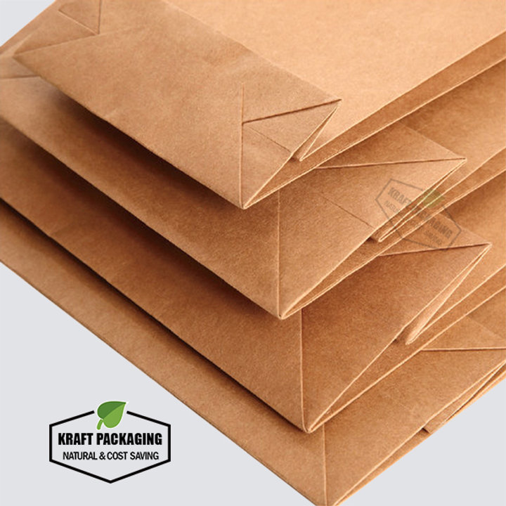 Buy Natural Kraft paper gift bags with paper string handles