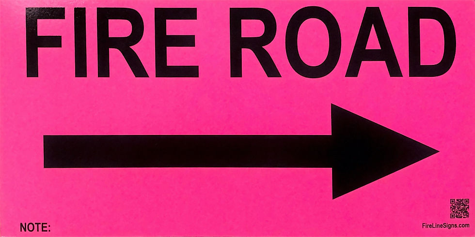 "Fire Road" Sign- Directional/Reversible | Fire Line Signs