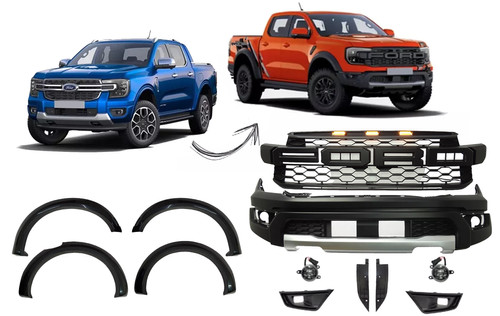Body Kit Ford Ranger 2024 Transformación A Raptor 2024 | importadoraasiacar
