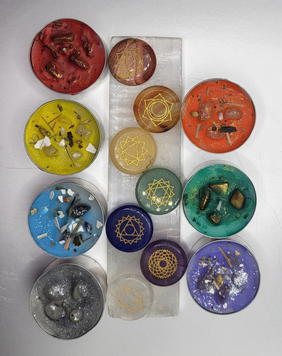 Chakra Clearing Tea Light Set | The Unique TonyaLe