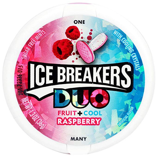 Ice Breakers DUO Fuit + Cool Raspberry Flavor (36 g) | Missionary Package