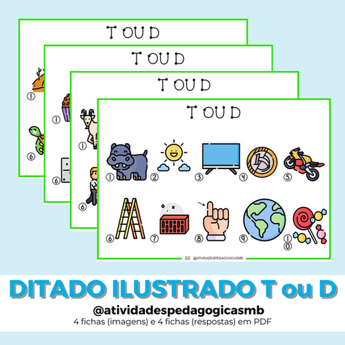 DITADO ILUSTRADO - regularidades diretas: t/d | Atividades Pedagógic