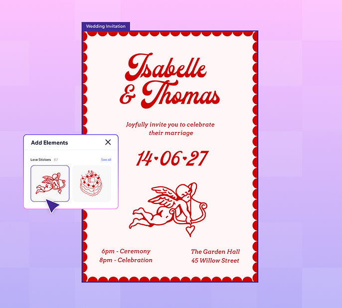 wedding invitation graphics maker
