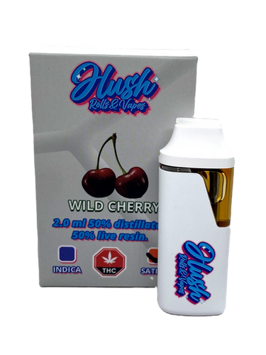 HUSH DISPOSABLE VAPES - WILD CHERRY - SATIVA | Cosmic Treats