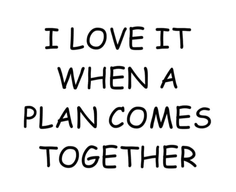 When a plan comes together...