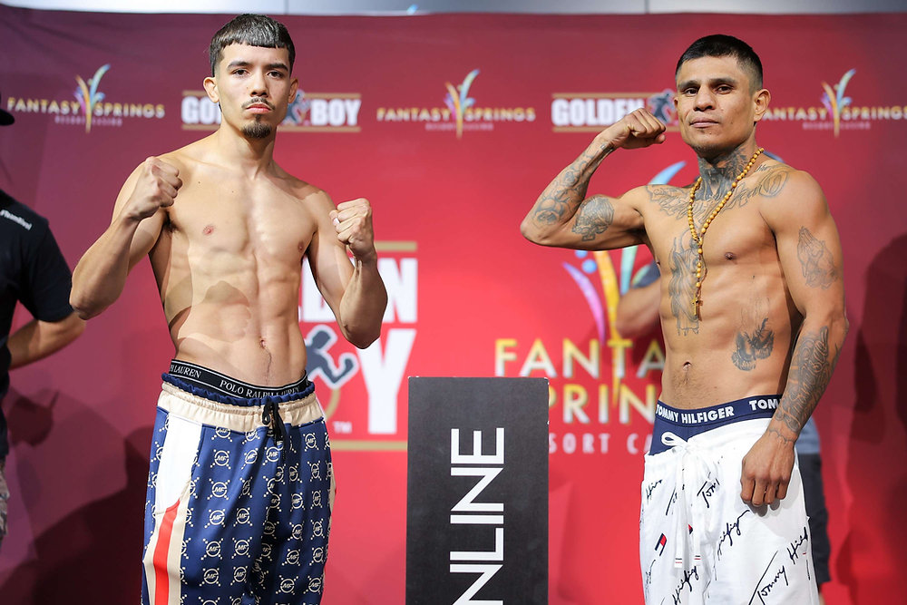 Manny Flores vs Walter Santibanes June 8th on DAZN; Weigh-In Photos ...