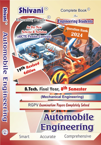 Automobile Engineering (B.Tech 8th Sem ME 2024 Edition) | Shivani ...