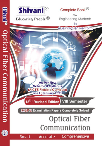 Optical Fibre Communication B Tech 8th Sem Ec 2022 Edition Shivani