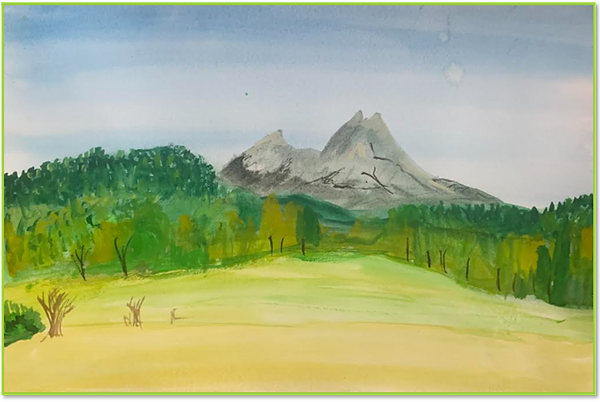 how to draw a landscape ks2