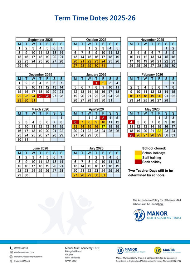 School Term Dates | East Park Academy