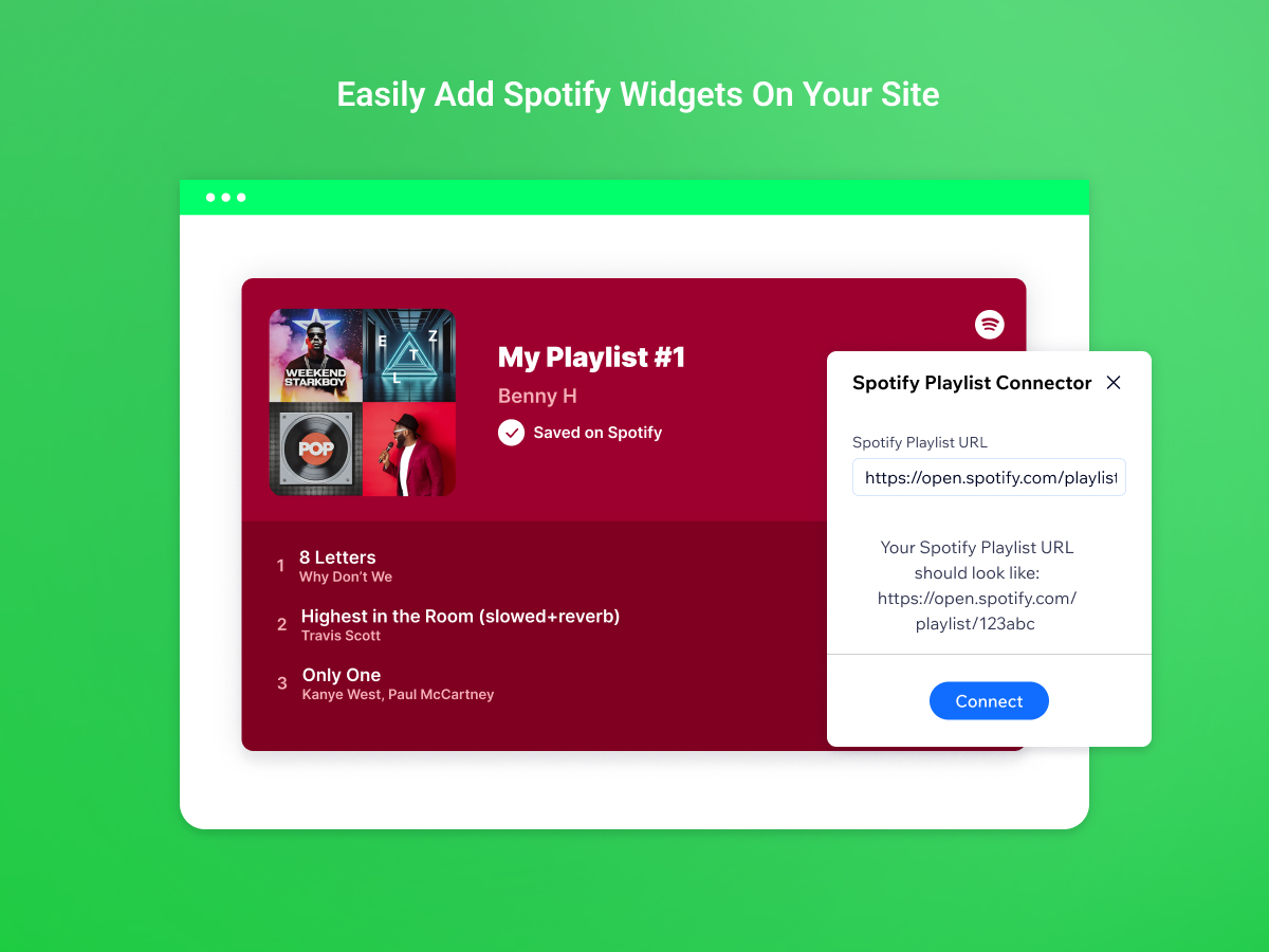 Spotify Playlist Embed | Wix App Market | Wix.com